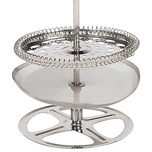 Natural Grain 1 Liter Large Glass and Bamboo French Press Coffee and Loose Leaf Tea Maker