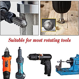 Carbide Rotary Burr Set - BIGOU 10PCS Double Cut Carving Burr Bits Tungsten Carbide 1/8" Shank 1/4" Grinding Head for DIY Carving Metal Polishing Engraving Drilling