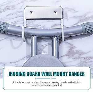Zerodeko 2pcs Ironing Board Hanger Sundries Hook Irons Storage Hanger Irons Storage Holder Multi-Function Irons Rack Hanging Rack Multi-Function Hook Household Hooks Sturdy Irons Hook