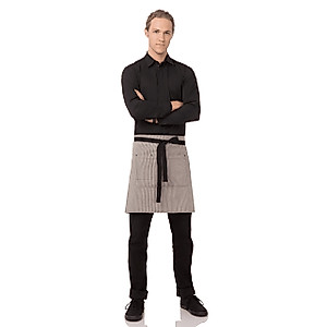 Chef Works Unisex Portland Half Bistro Apron, Black, One Size