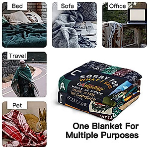 Camper Blanket Camping Lovers Gift Ideas for Men Women, Camping Campsite - Camping Blanket for RV Travel Hiking - Camper Decor - Camp Gift,Super Soft Throws Flannel Fleece Blankets Gifts for Camper