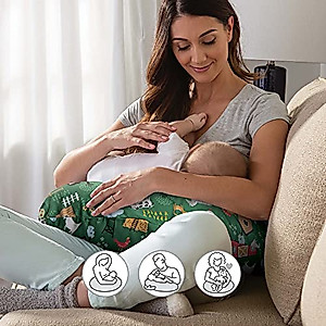 Boppy Nursing Pillow Cover, Green Farm, Cotton Blend, Fits the Original Support for Breastfeeding, Bottle Feeding and Bonding, Cover Only, Sold Separately