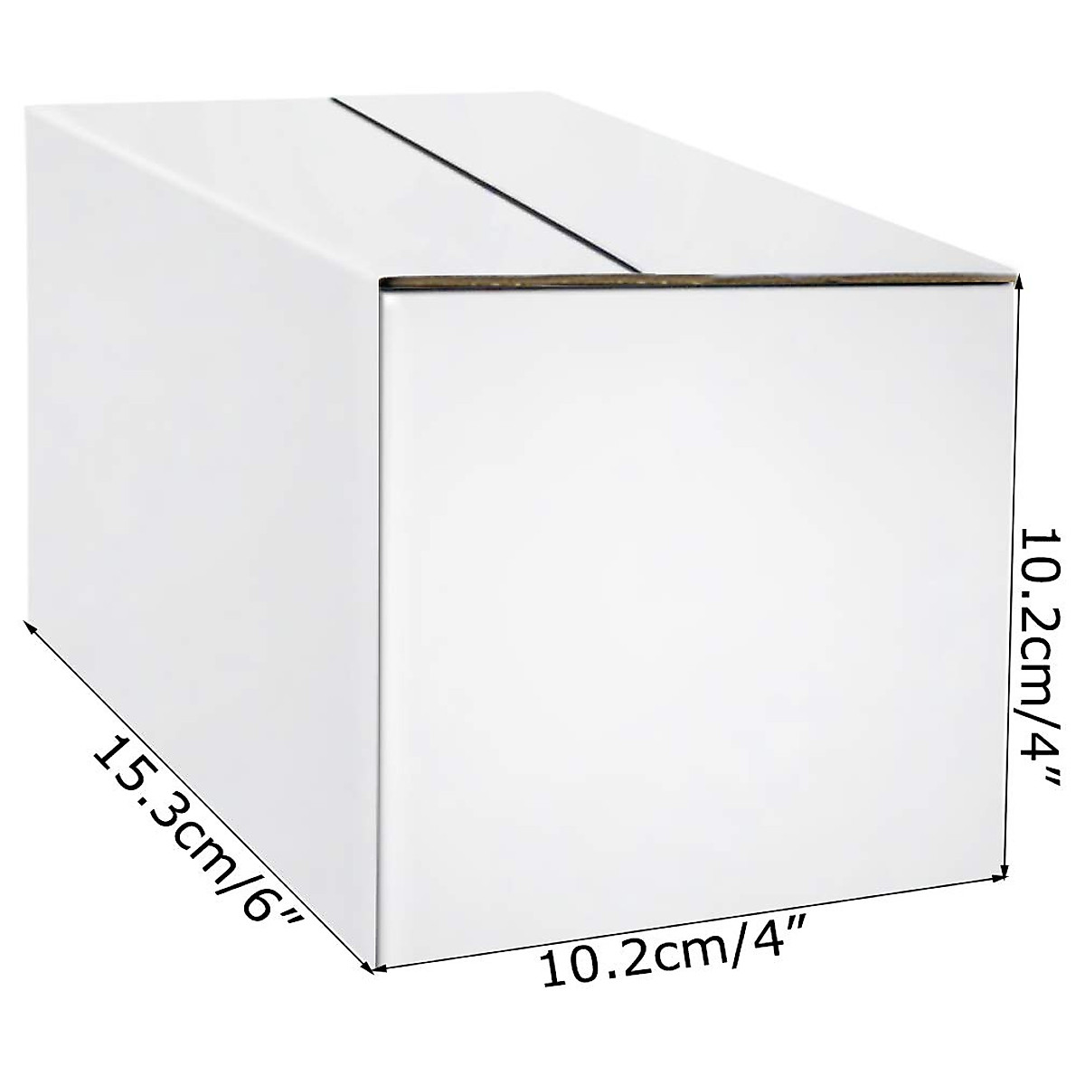 PETAFLOP Cardboard Boxes 6x4x4 Shipping Boxes White Kraft Corrugated Small Mailer Boxes, 25 Pack