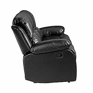 Lexicon Baluze Double Reclining Sofa, Black