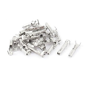 uxcell Boat Car Speaker Female Crimp Spade Terminal Connector with 30 Piece, 1.5 mm