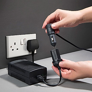Koolatron 110 Volt AC to 12 Volt DC Power Adapter w/Circuit Breaker, 12V 5A DC Power Converter, Black, 6 Ft (1.8 m) Cord for Portable Devices, Compressor, Car Fridge, and More
