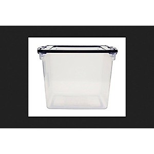 Homz Storage Tote 16-1/4" L X 13" W X 12-1/8" H, 31 Qt. Titanium Black