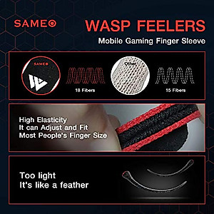 SAMEO Gaming Finger Sleeves for Mobile Game Controllers (Pack of 3 Pair) Anti-Sweat Breathable Seamless Thumb Finger Sleeve for League of Legend, PUBG, Rules of Survival, Knives Out (Gray)