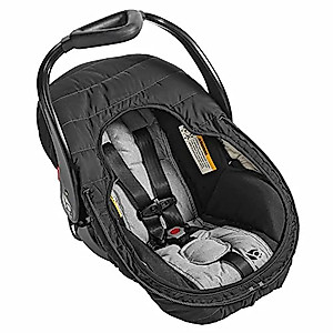 JJ Cole Infant Car Seat Cover, Winter Resistant Stroller and Baby Carrier Cover, Black