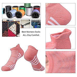 FUNDENCY 6 Pack Women Ankle Athletic Socks Low Cut Breathable Running Tab Socks with Cushion Sole