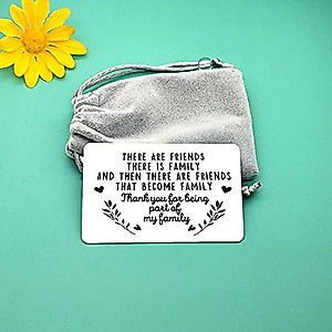 Best Friend Gift Engraved Wallet Insert Card Thank You Gift for Sister in Law Birthday Gift for Brother in Law Engraved Wallet Insert Card Appreciation Gift for Women Men Family Christmas Jewelry
