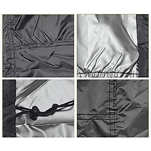 HOMTOL Round Patio Furniture Cover, Outdoor Table Chair Set Covers, Waterproof, UV Resistant, Garden Furniture Protector, 64 inches Diameter