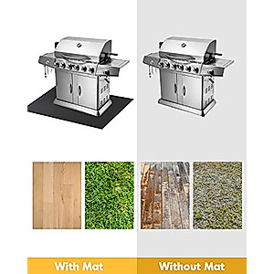 Under Grill Mat, 60×42 inch BBQ Floor mats, Deck Patio Protector Mat, Indoor Fireplace Mats Fire Pit Mats, Fire Resistant, Water Resistant, Oil Proof, Easy to Clean Reusable Outdoor Grill Mat