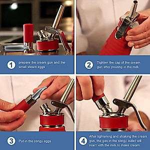 Whipped Cream Chargers N2O Nitrous Oxide 8-Gram Cartridge for Whipper Whipped Cream Dispenser (Packs of 50)