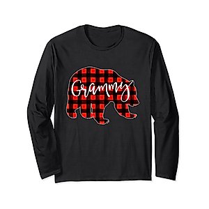Red Plaid Grammy Bear Shirt Matching Pajama Family Buffalo