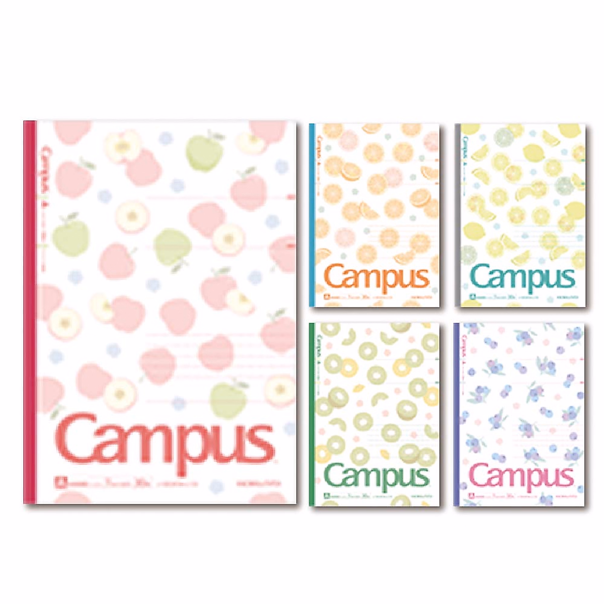 LIMITED Kokuyo NO-3CBTN-L30X5 Notebook, Campus Notebook, Limited B5, Dotted B Rule, Fruity Pop, Pack of 5 Japan Import