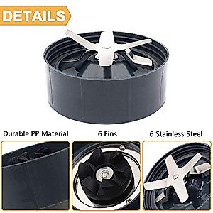 Tanzfrosch 32oz Cup and Extractor Blade Replacement Parts Blender Accessories Compatible with Nutribullet 600W/900W Models (4 Packs)