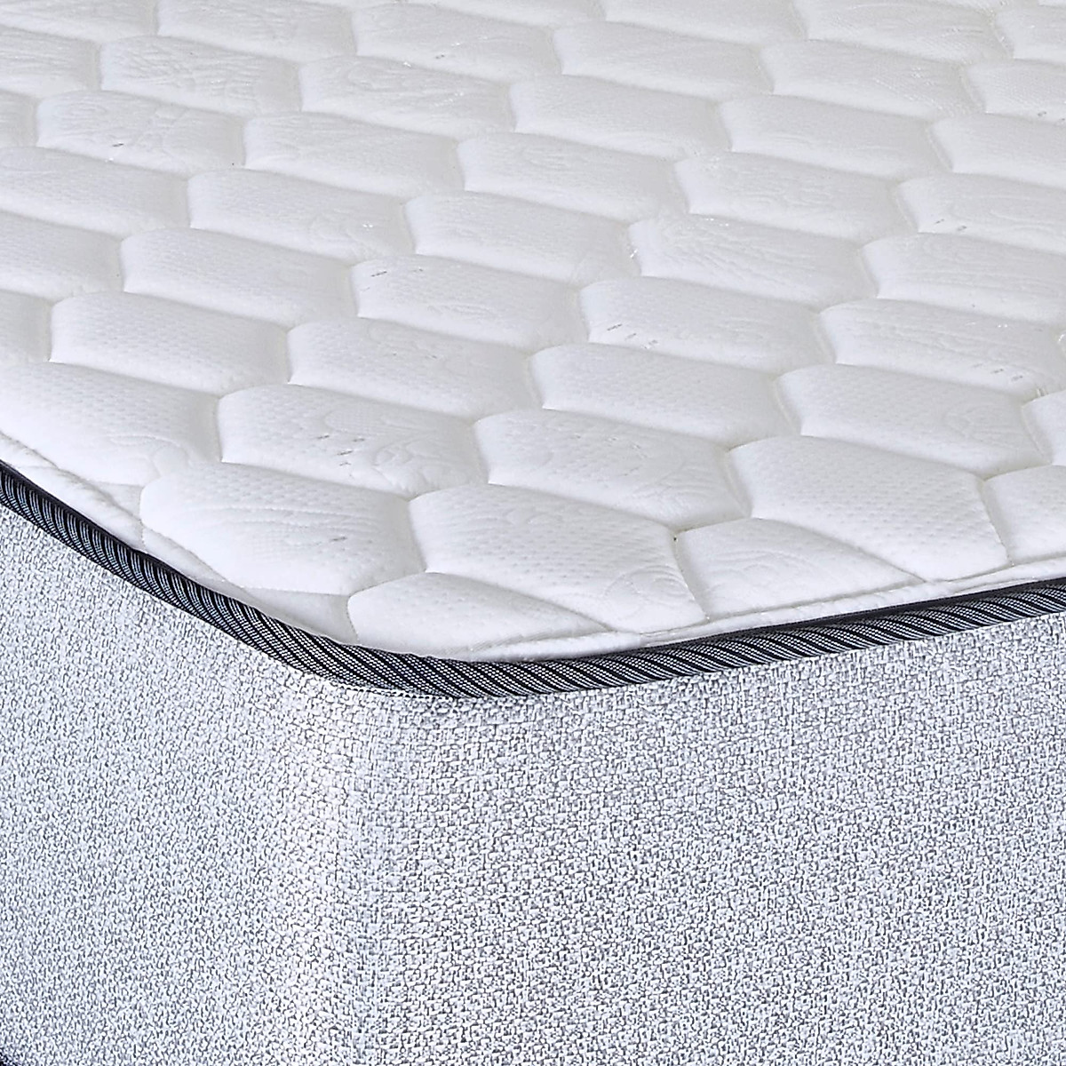 Treaton, Foam Mattress 5-Inch Medium Firm Tight top High Density Foam Mattress, Full XL, Gray