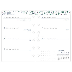 Filofax Pocket Garden Week to View 2023 Diary, White (23-68292)