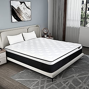 CHEVNI Full Mattress, 14 Inch Full Size Mattress with Individually Pocket Springs,Euro Top Medium Firm Hybrid Mattress in a Box,Strong Edge Support,CertiPUR-US (14 Inch, Full)