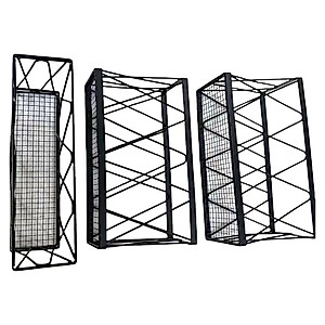 JOKOTI Sturdy Cabinet Door Organizers Set Kitchen and Bathroom Wall Storage Box Self Adhesive Iron Wire Organization Case