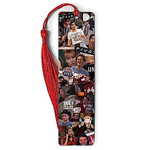 Bookmarks Ruler Metal Friends Bookography Tv Measure Show Tassels Collage Bookworm for Bookmark Bibliophile Reading Markers Gift Book Christmas Ornament