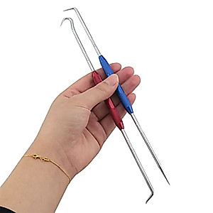 DGBRSM 2pcs Double Pointed Scriber Metal Scribe Tool Hook 8.85 Inches for Machinists, Technicians Or Craftsmen