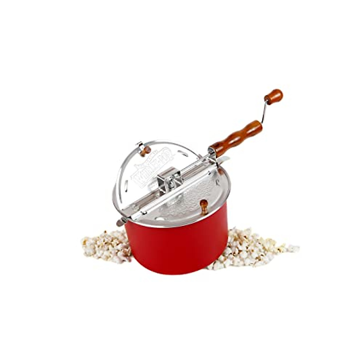 Original Whirley-Pop Popcorn Popper Kit - Metal Gear - Red - 1 Real Theater All Inclusive Popping Kit