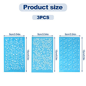 3pcs Silk Screen Stencils for Polymer Clay, 5.9×3.54 inch Polymer Clay Silk Screen Stencils Reusable Silkscreen Print Kit Polymer Clay Silk Screen Stencils for DIY Polymer Clay