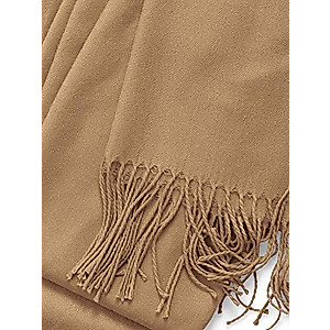 LL Shawls and Wraps Elegant Cashmere Scarfs for Women Stylish Warm Blanket Solid Winter Scarves ONESIZE TAN