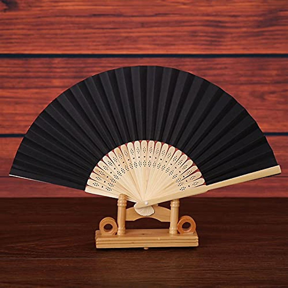 Folding Hand Fan Pattern Folding Dance Wedding Party Lace Silk Folding Hand Held Solid Color Fan веер ручной складной ventilador Decorative Fan (Color : RD)