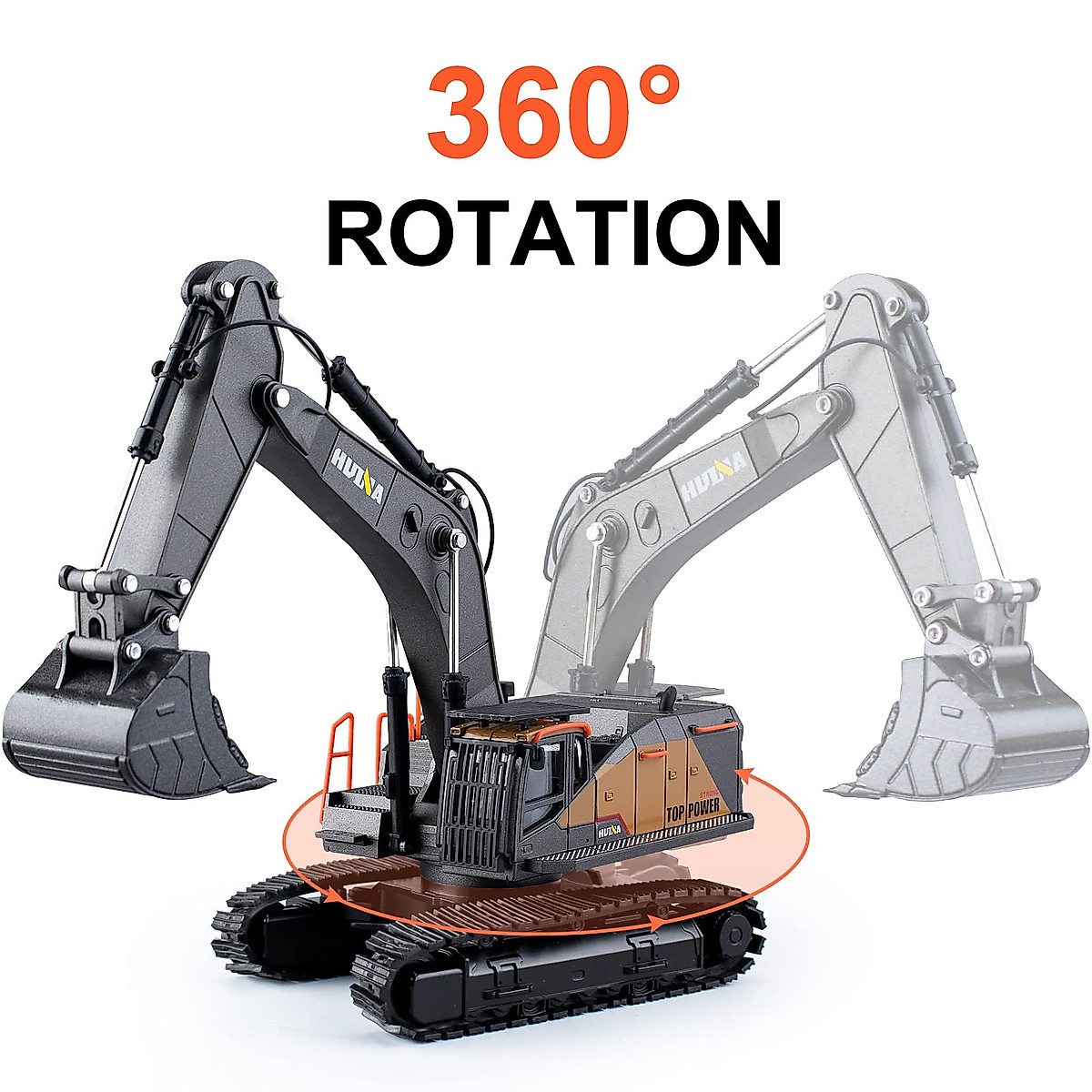 1/50 Scale Metal Excavator Toy, Diecast Engineering Construction Vehicles, Digger Trucks Toys for Boys Kids