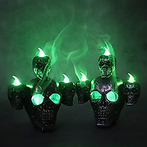 ABOOFAN 1 Set Haloween Smoke Horror Skeleton LED Candlelight Aromatherapy Decor Light Halloween Decor