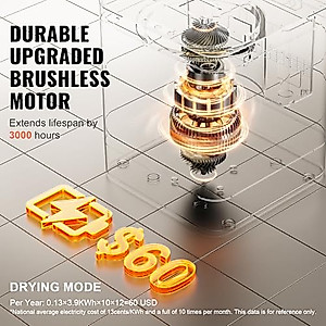 VEVOR Electric Composter for Kitchen, 5L Large Smart Countertop Compost Bin Indoor, Odorless Quiet Electric Kitchen Food Recycler with Upgraded Motor/Auto-Cleaning/2 Composting Modes/Safe Child Lock