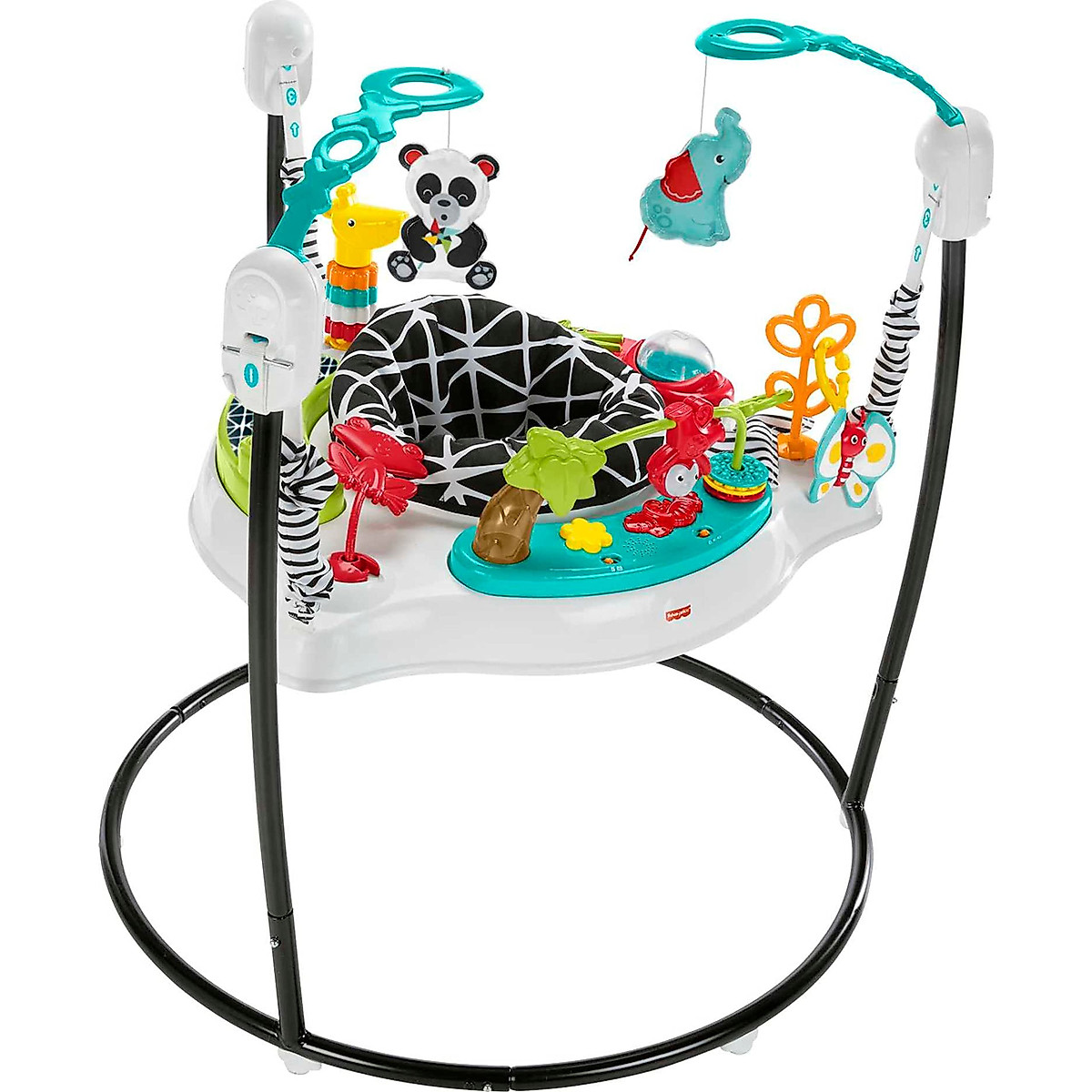 Fisher-Price Baby Bouncer Animal Wonders Jumperoo Activity Center & Fisher-Price Baby Playmat Deluxe Kick & Play Piano Gym & Maracas with Smart Stages Learning Content