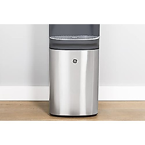 GE Top-Loading Hot and Cold Water Dispenser | 5 Gallon Water Cooler for Home or Office | 2 Temperature Settings | Taller 13" Dispenser Height | Freestanding with LED Night Light| Charcoal