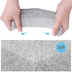 Bememo Soft Gel Heel Socks Ventilate Open Toe Socks 4 Pairs for Dry Hard Cracked Skin Moisturizing Day Night Care Skin (Gray)