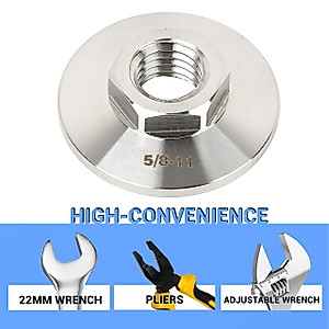MayCados Adapter for XLOCK to 5/8"-11 Thread Apply to Angle Grinder Cutting Blade Diamond Core Drill Bit Adapter + 5/8-11 Flange Lock Nut