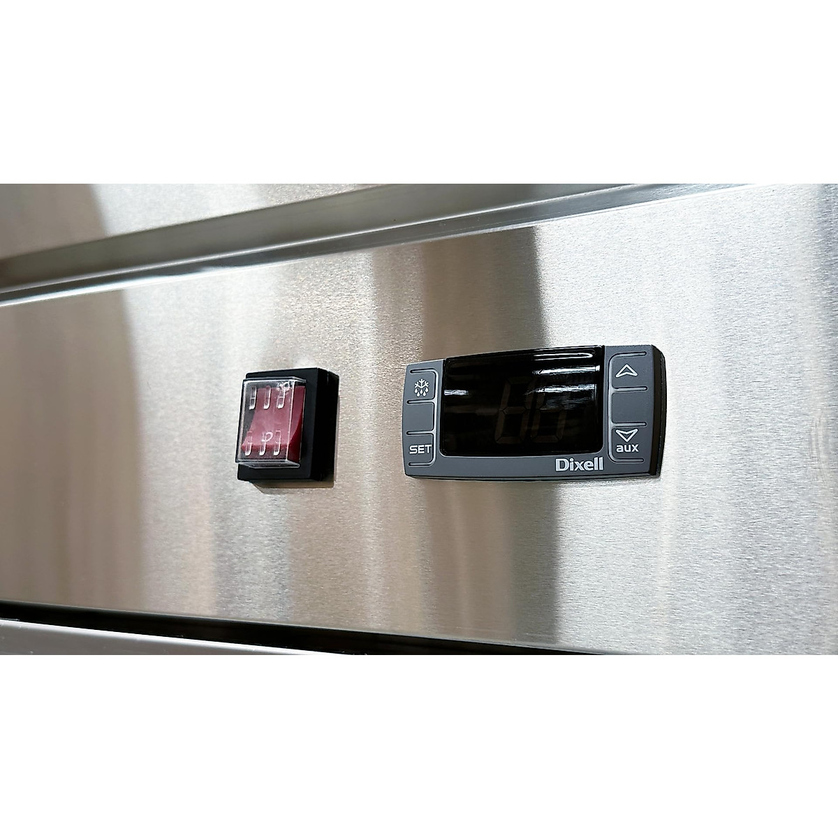 Elite Kitchen Supply Commercial Reach In Refrigerator, ETL NSF 3 Door Fridge Cooler Merchandiser, 83" W 64 cu.ft. Stainless Steel Interior