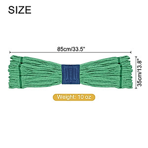 MECCANIXITY Commercial Mop Head Replacement 10 Oz 33.5 Inch Absorbent Microfiber Wet/Dry Mop Floor Cleaning Mop Head for Home Industrial, Green