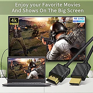 4K HDMI Cable 3ft (5 Pack), SOEYBAE HDMI 2.0 Cable Supports 4K@60Hz, 3D, 2160P, 1080P, Ethernet, HDCP 2.2, ARC, Compatible for PS5/PS4, Xbox One, HDTV