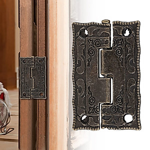 Bronze Butt Hinges, 10Pcs 270¡ã Box Hinges Cabinet Door Antique, Kitchen Cabinet Cupboard Hinges, Folding Butt Hinges for Home Kitchen Furniture Hardware, Bronze Butt Hinges, 10Pcs 270?? Box Hinge