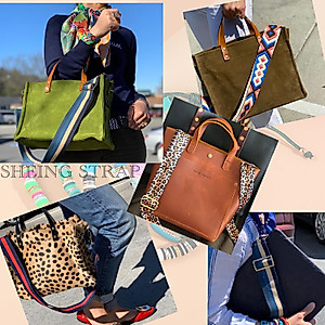 Wide Shoulder Strap Adjustable Replacement Belt Guitar Style Cross Body Handbag Purse Strap (Classic Black (Silver Hardware))