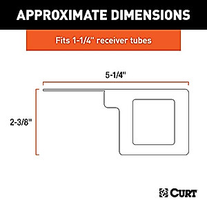 CURT 58002 Easy-Mount Vehicle Trailer Wiring Connector Mounting Bracket for 1-1/4-Inch Receiver, 4 or 5-Way Flat
