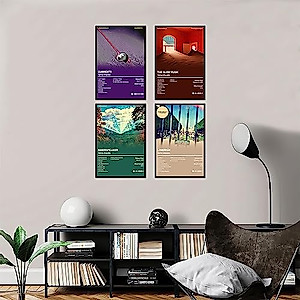 Enimoud Tame Impala Poster Rock Band Music Album Cover Posters for Room Aesthetic Print Set of 4 Wall Art for Girl and Boy Teens Dorm Decor 8x12 inch Unframed