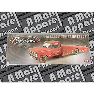 1970 F-350 Ramp Truck Red Primer (Rusted) Porkchop's Chop Shop 1/18 Diecast Model by Acme A1801416