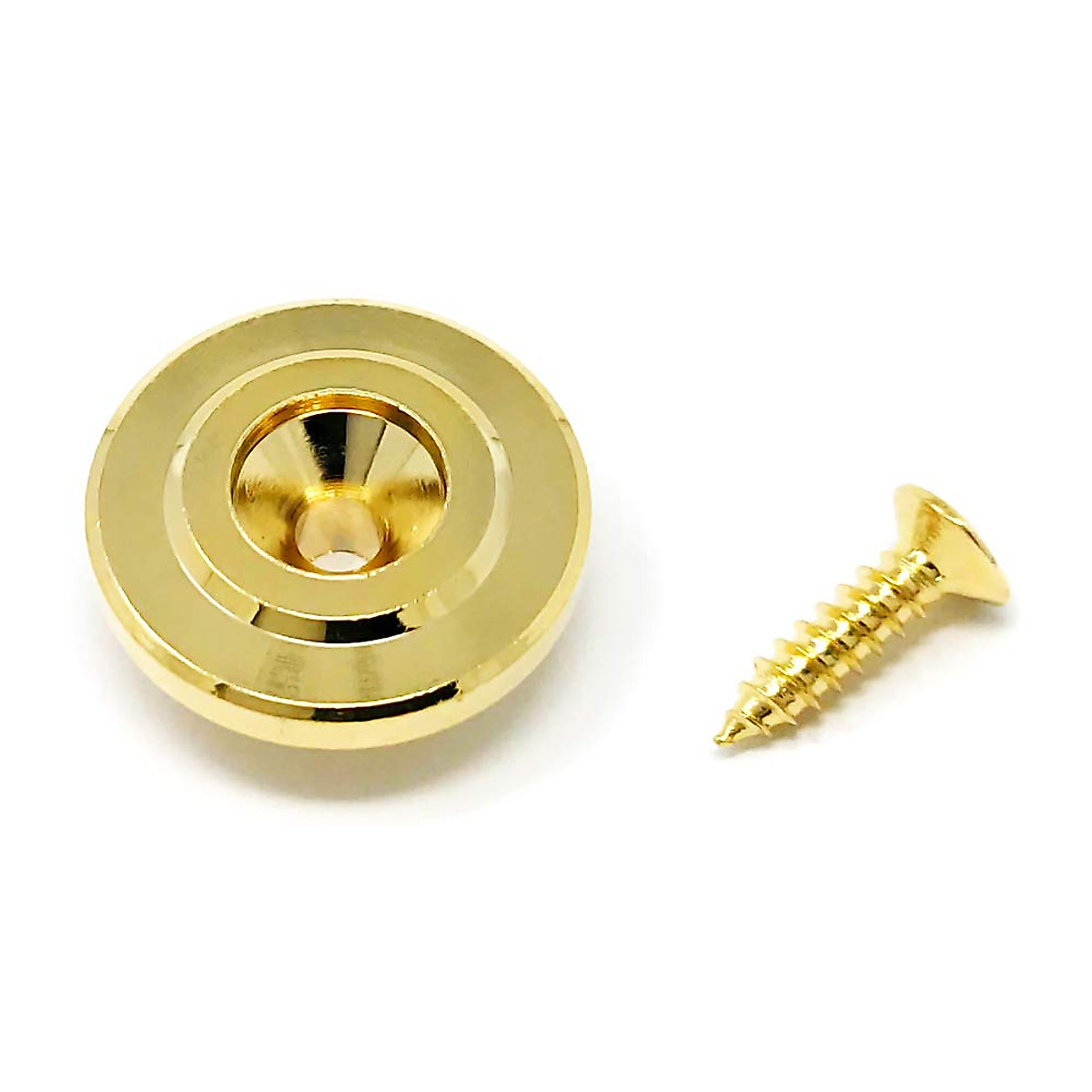 Vintage Forge Gold Round String Retainer Guide Tree for Fender Precision Jazz Style Bass Guitars and Others with Screw BSR40-GLD