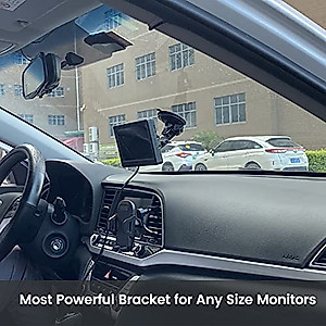 GreenYi Vehicle Windshield Suction Cup Bracket for 7Inch 9 Inch Display Monitor, Super Powerful Mount Holder for Most Sizes of Monitors in Backup Monitoring System