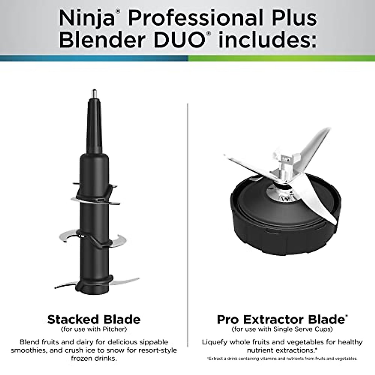 Ninja BN751 Professional Plus DUO Bender, 1400 Peak Watts, 3 Auto-IQ Programs for Smoothies, Frozen Drinks & Nutrient Extractions, 72-oz. Total Crushing Pitcher & (2) 24 oz. To-Go Cups, Dark Grey