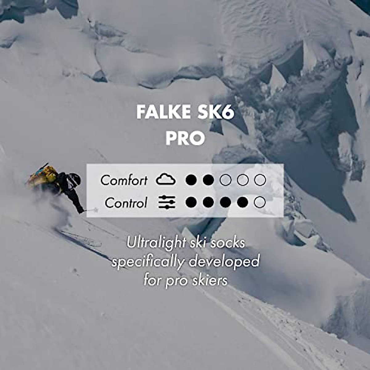 FALKE Women Standard SK6 W KH, Black (Black-Mix 3010), 9.5-10.5